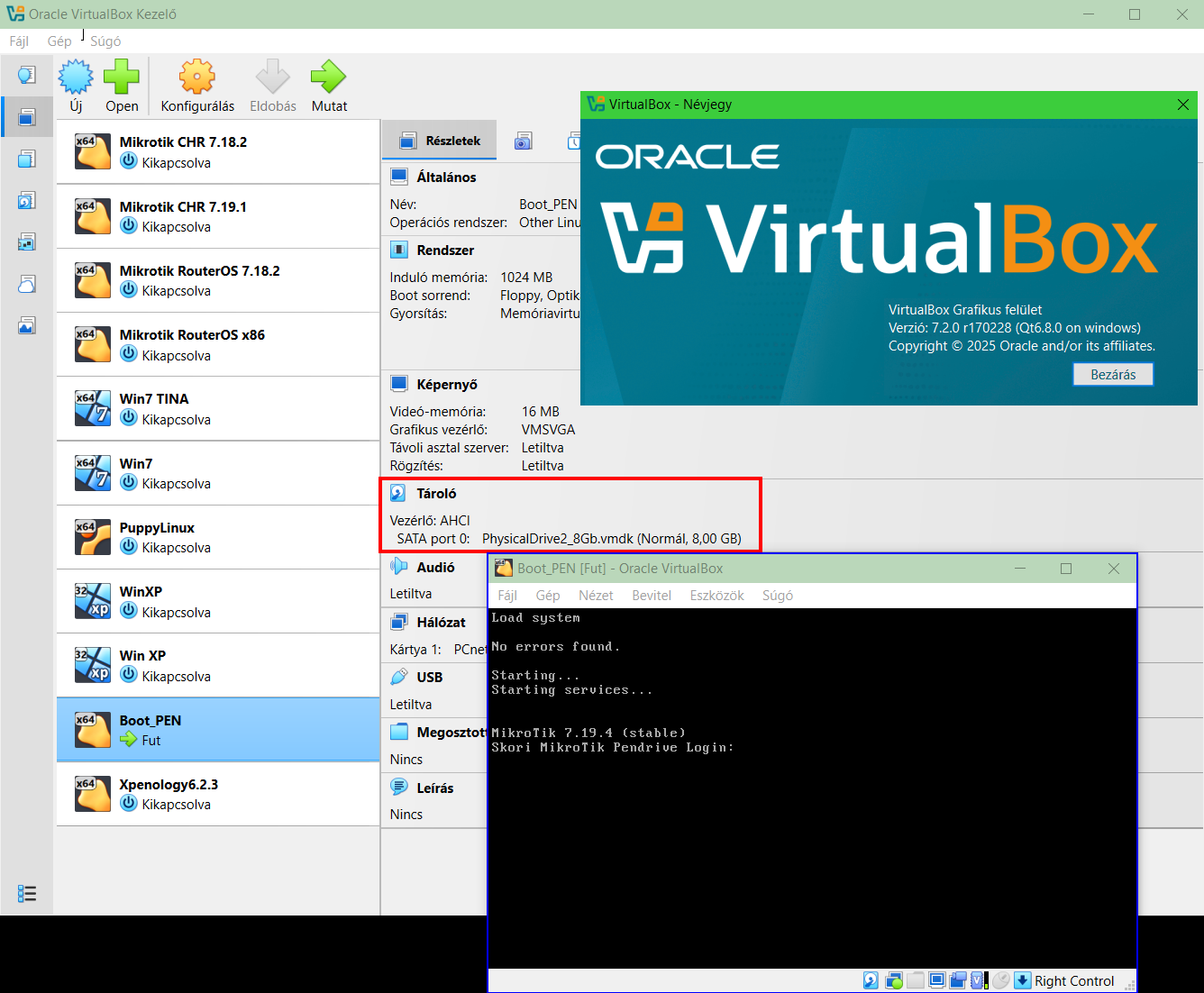 Skori - VirtualBox, Physical Disk to VMDK